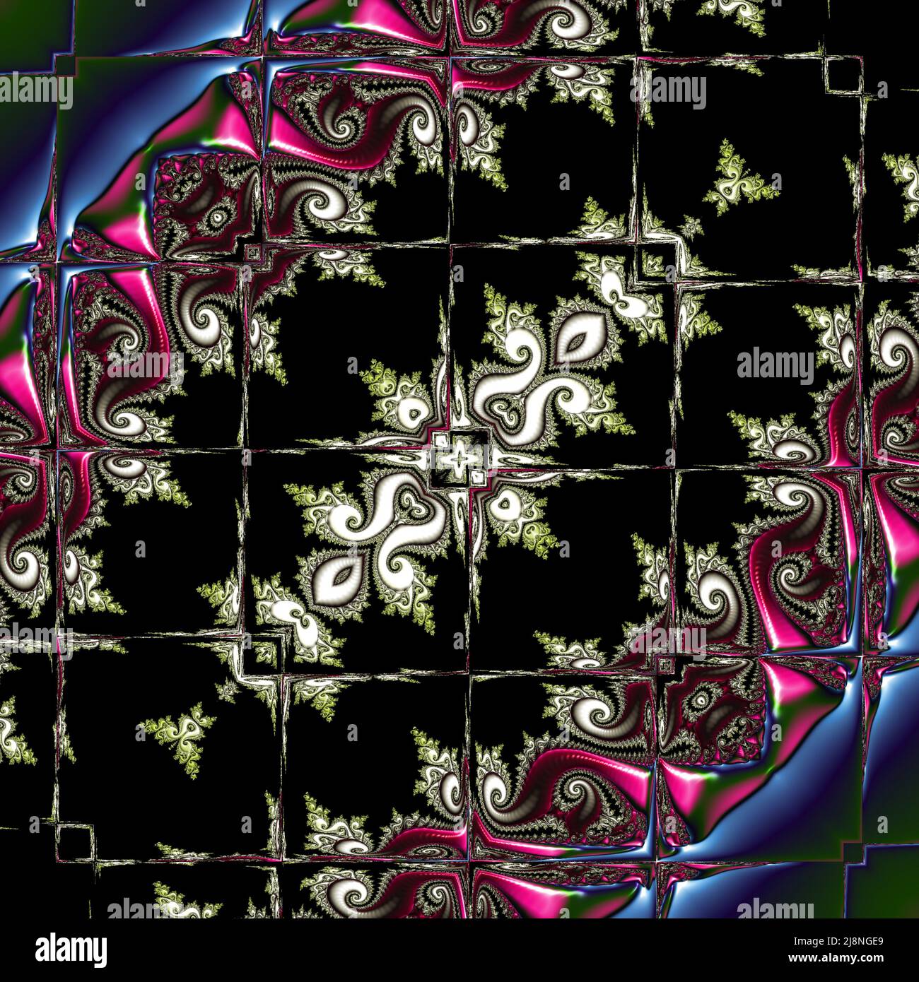 Abstract Computer generated Fractal design. A fractal is a never-ending ...