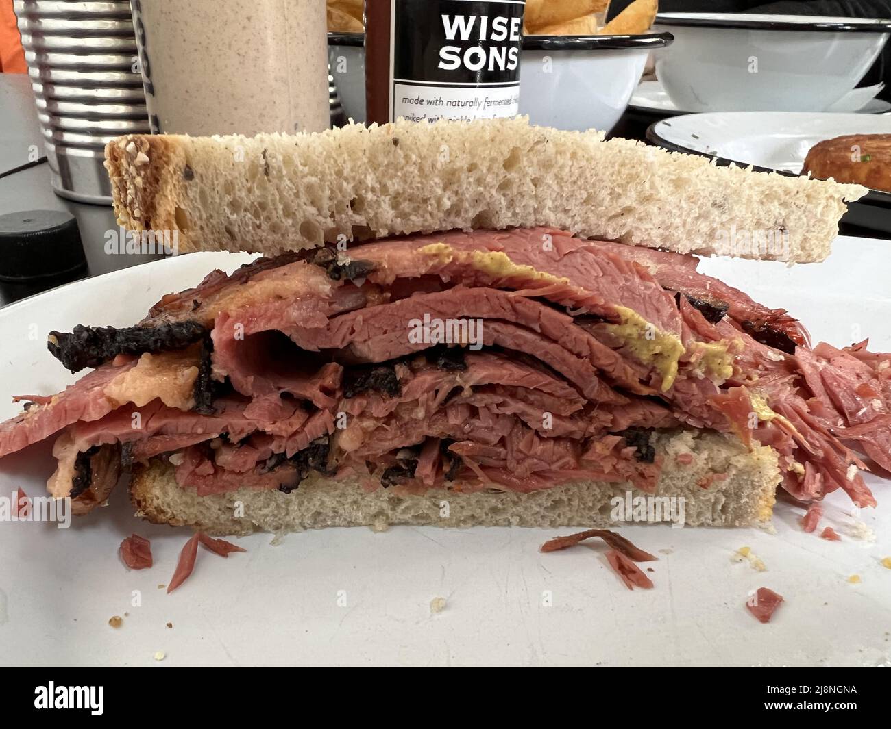 Pastrami sandwich at Wise Sons Jewish deli at Contemporary Jewish ...