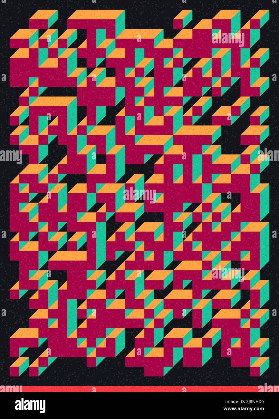 Implementation of Edward Zajec’s “Il Cubo” generative art background ...