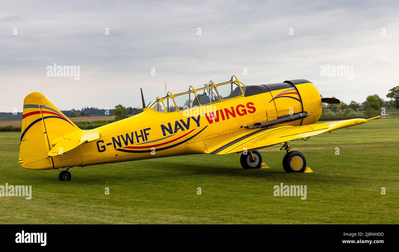 Navy Wings Harvard T-6 ‘G-NWHF’ at Old Warden Aerodrome on the 1st May ...
