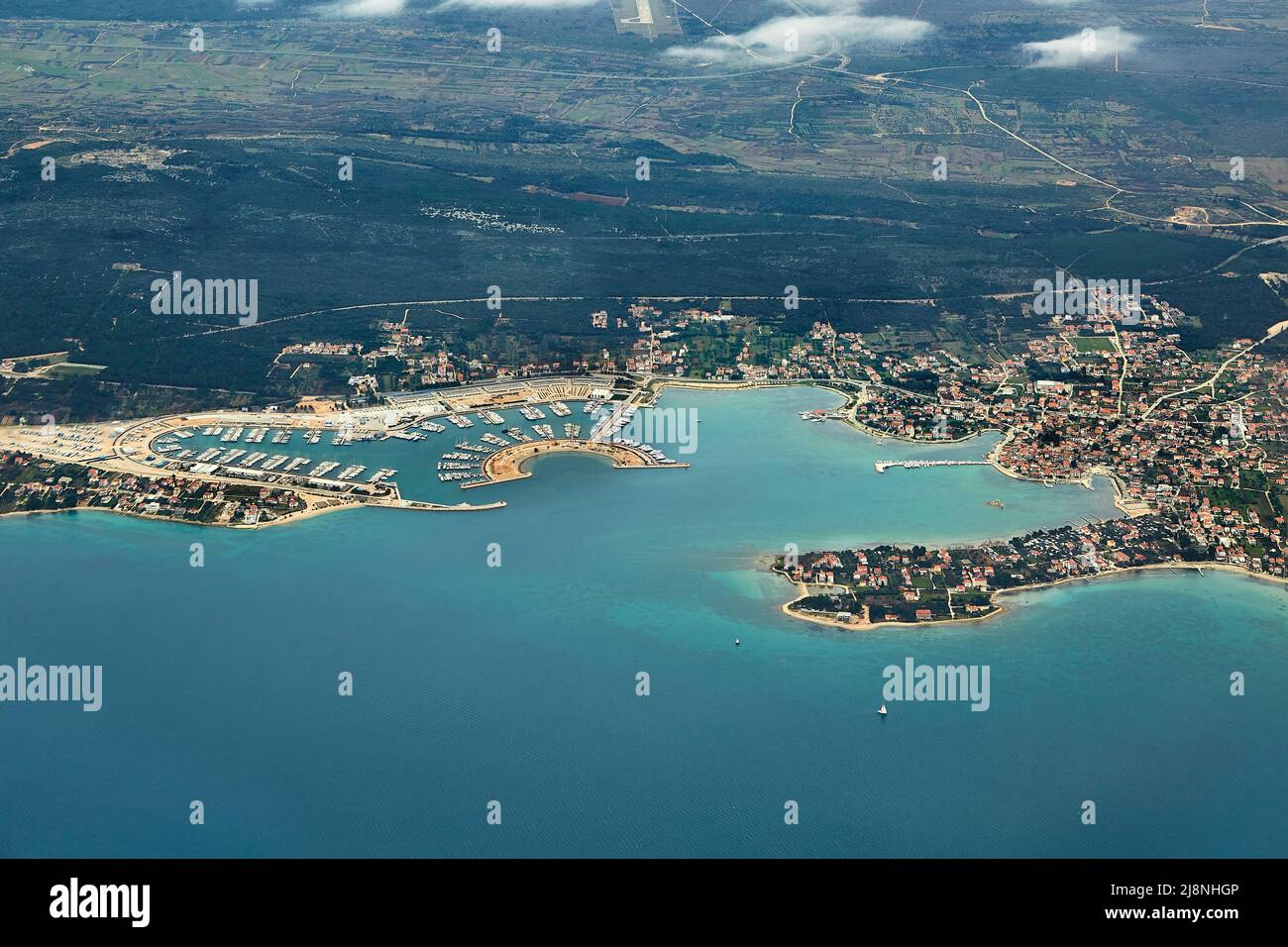 Croatian Coastal Harbor Stock Photo - Alamy