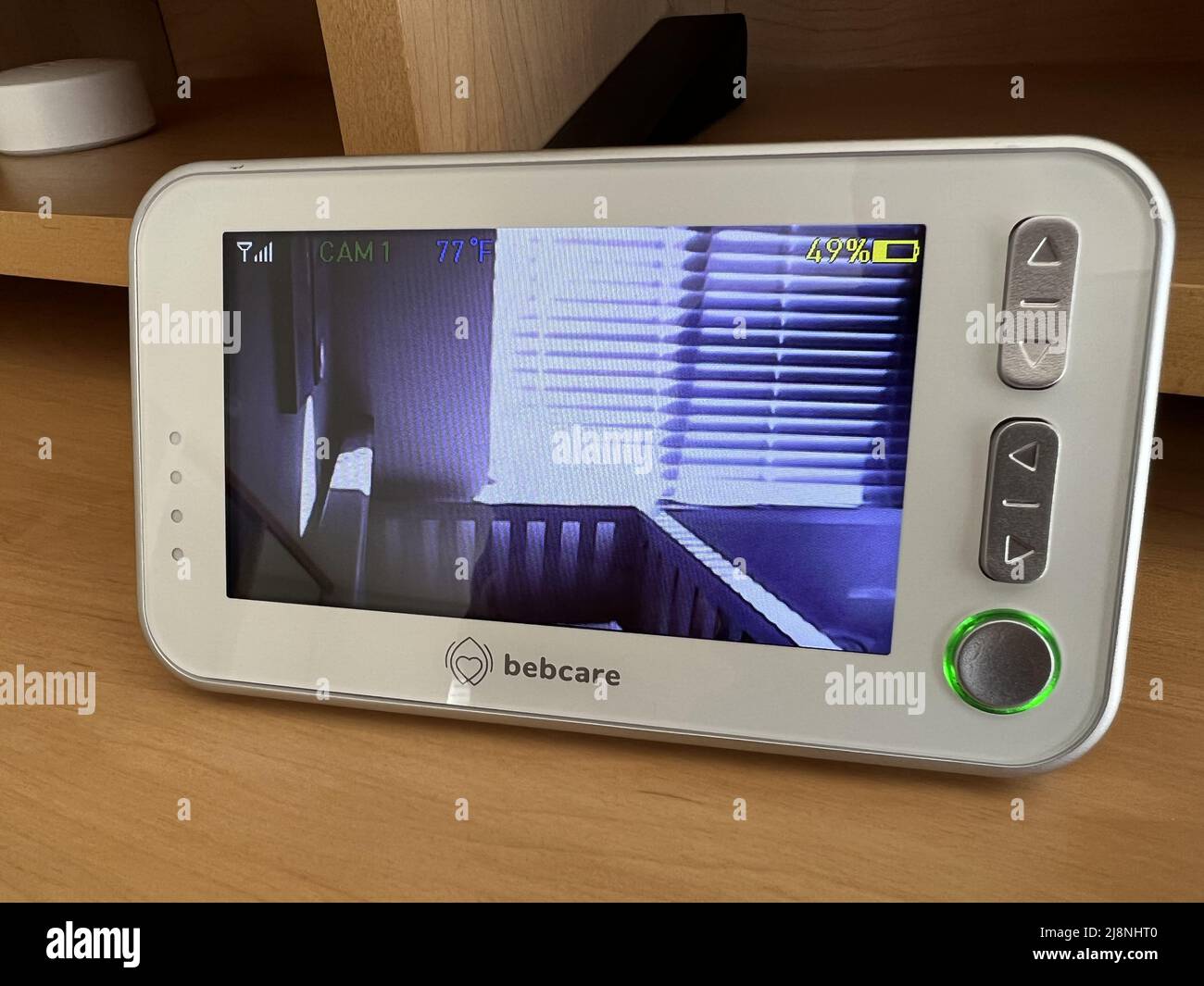 USA. 24th Feb, 2022. Monitoring tablet for Bebcare Motion video baby ...