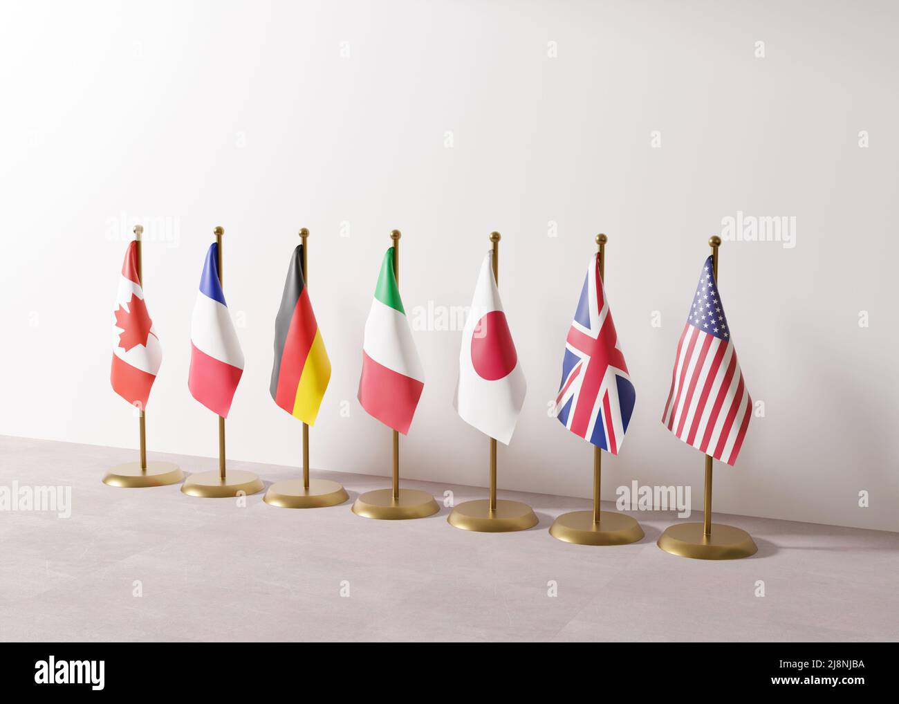 G7 meeting flags hi-res stock photography and images - Alamy