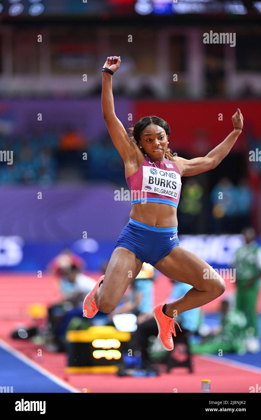 Quanesha Burks participating in the Belgrade 2022 World Indoor ...
