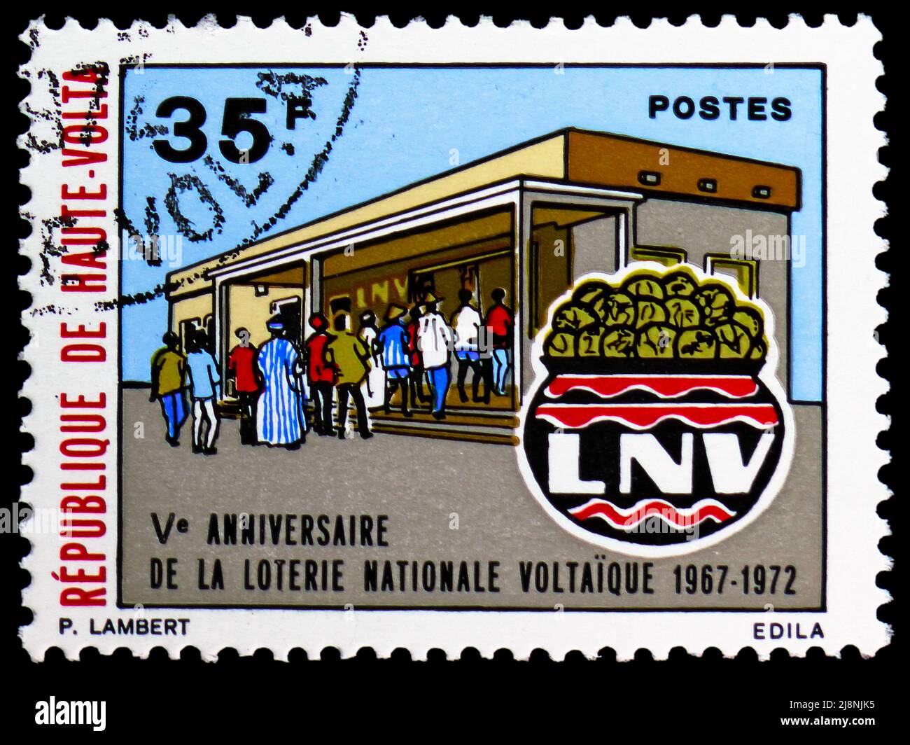 MOSCOW, RUSSIA - MAY 14, 2022: Postage stamp printed in Upper Volta ...
