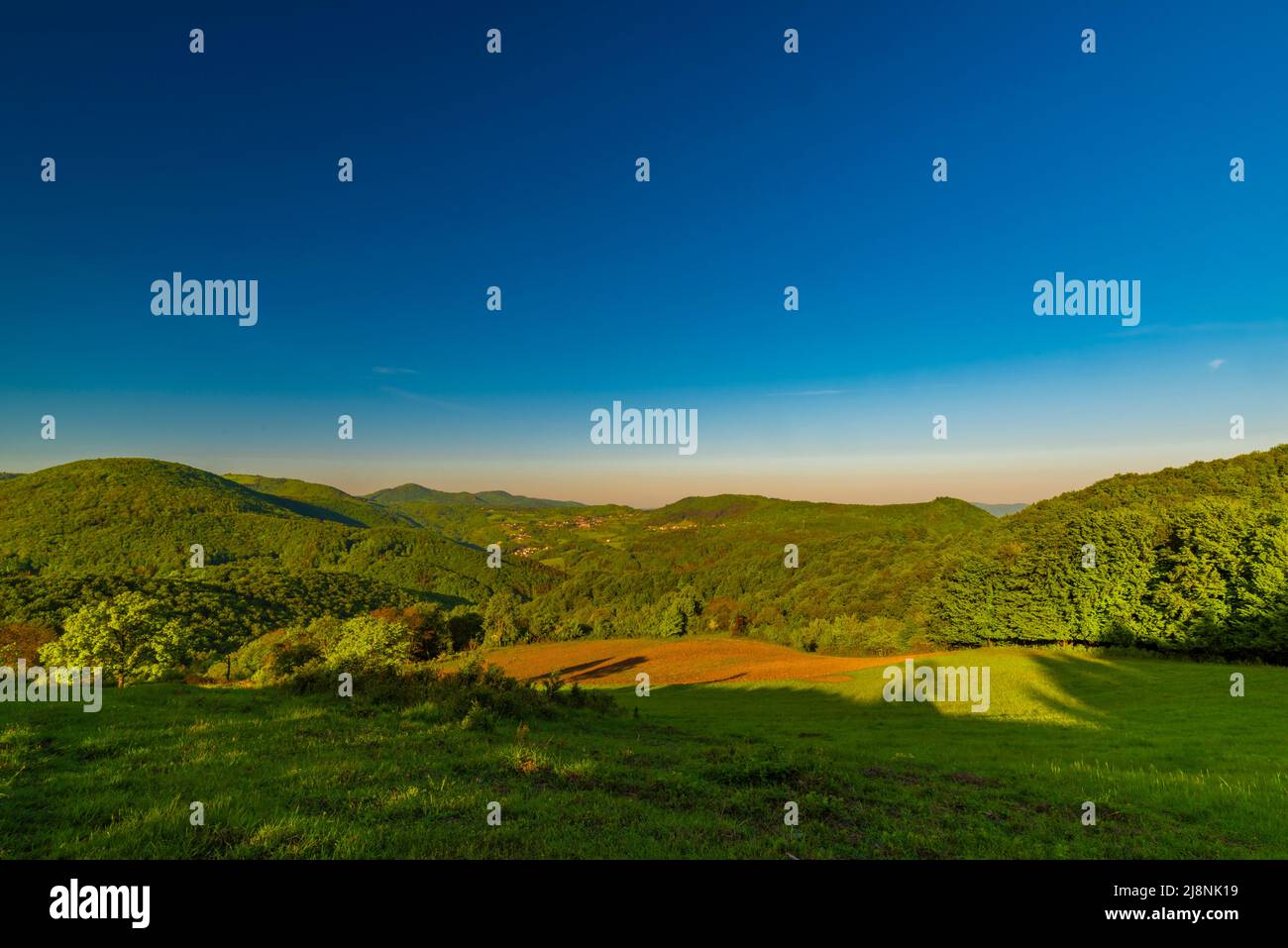 Landscape near Konice village in sping fresh color beautiful morning ...
