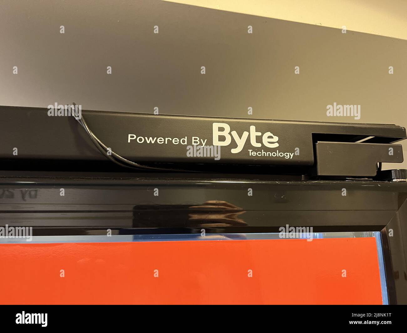 Healthy food vending machine from Byte with logo visible, San Francisco, California, March 16 ...