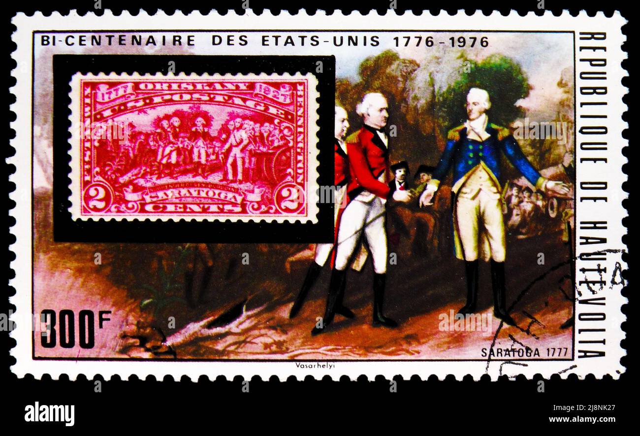 MOSCOW, RUSSIA - MAY 14, 2022: Postage stamp printed in Upper Volta ...