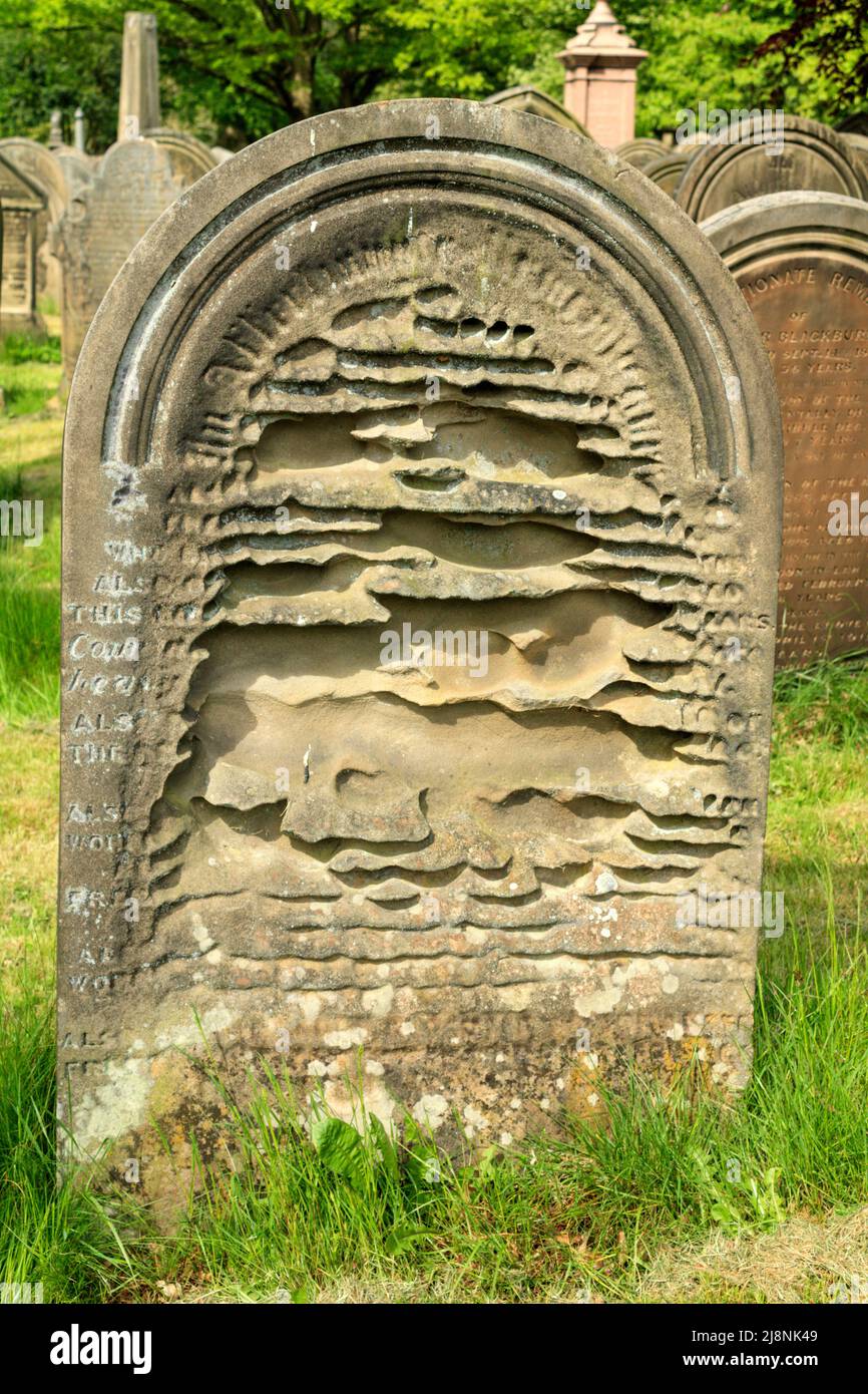 Weathered Victorian gravestone. Preston Cemetery Stock Photo - Alamy