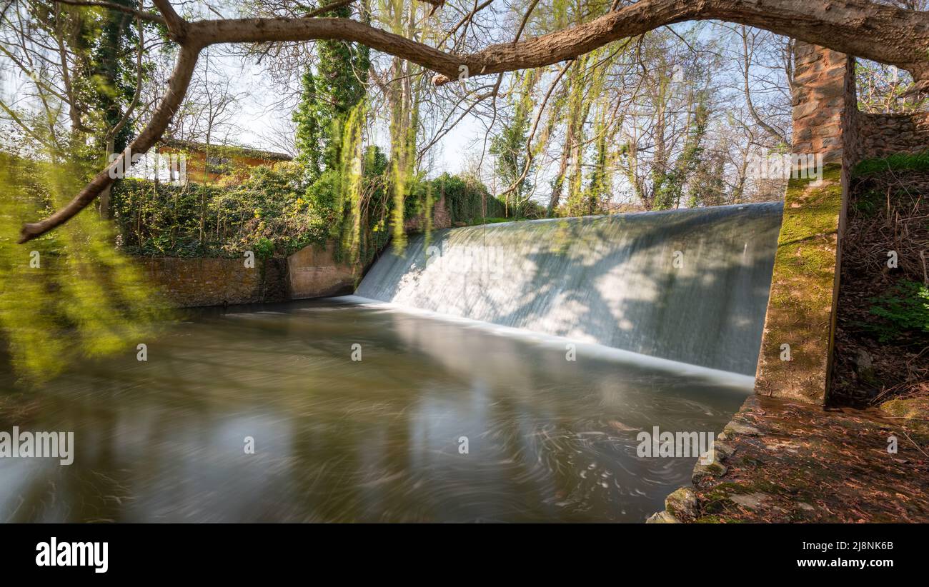 Long expsoure of the the big waterfall on the River Sid flowing into ...