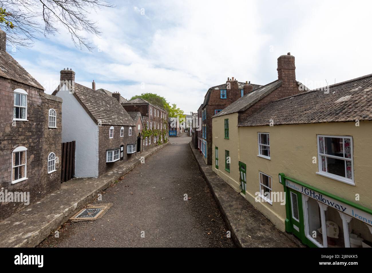 Wimborne.Dorset.United Kingdom.April 20tth 2022.View of a street in ...