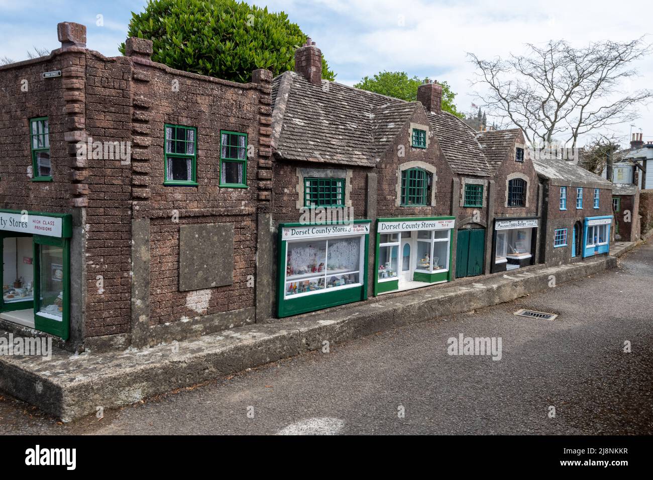 Wimborne.Dorset.United Kingdom.April 20tth 2022.View of a street in ...