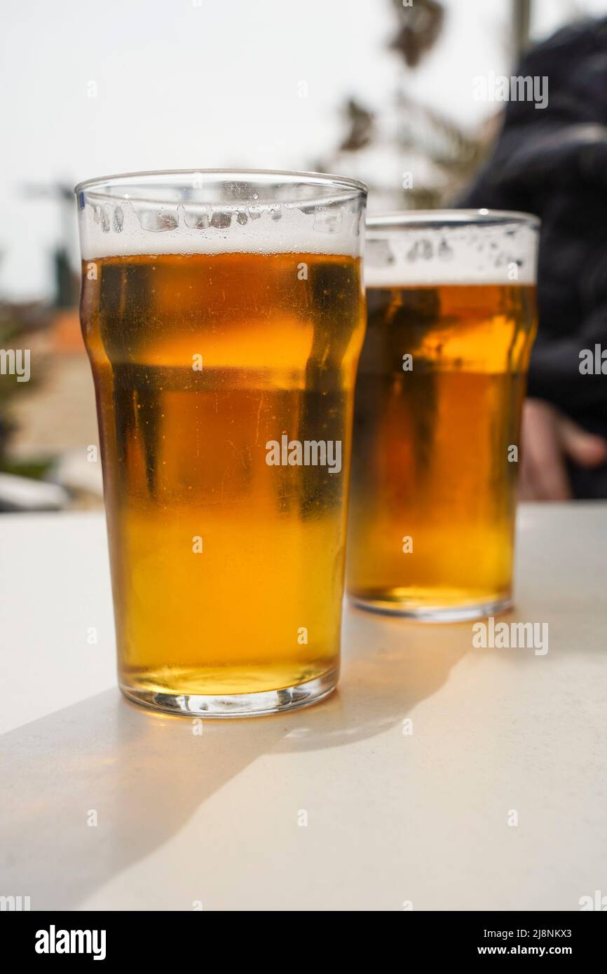 Beer on a table hi-res stock photography and images - Alamy