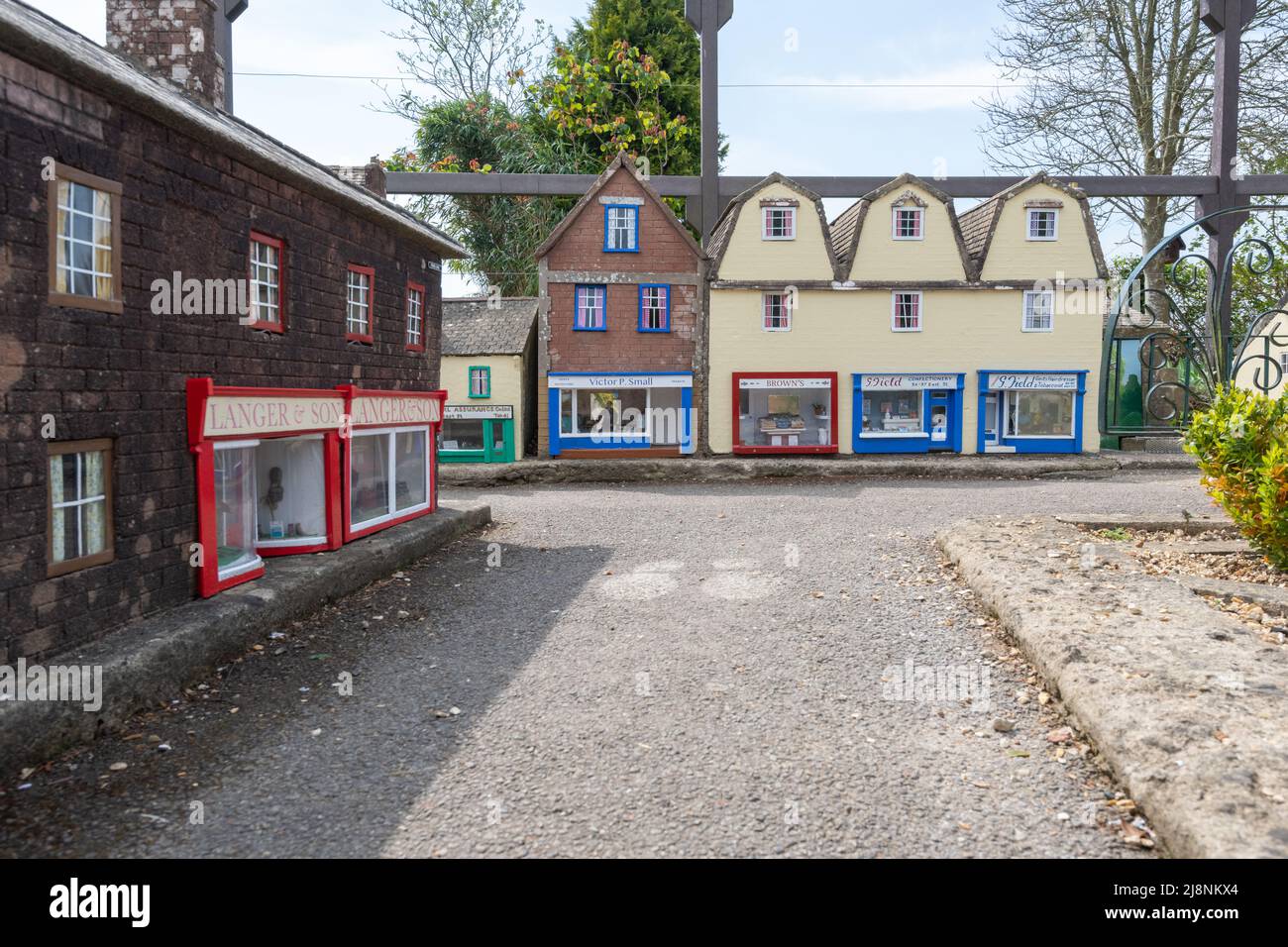 Wimborne.Dorset.United Kingdom.April 20tth 2022.View of a street in ...