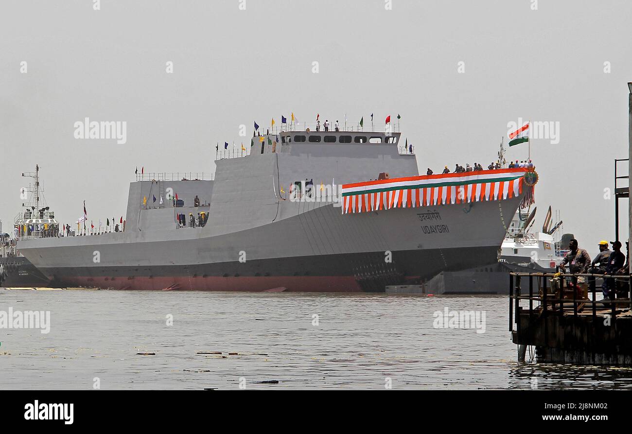 Mumbai, India. 17th May, 2022. The second advanced stealth frigate ...
