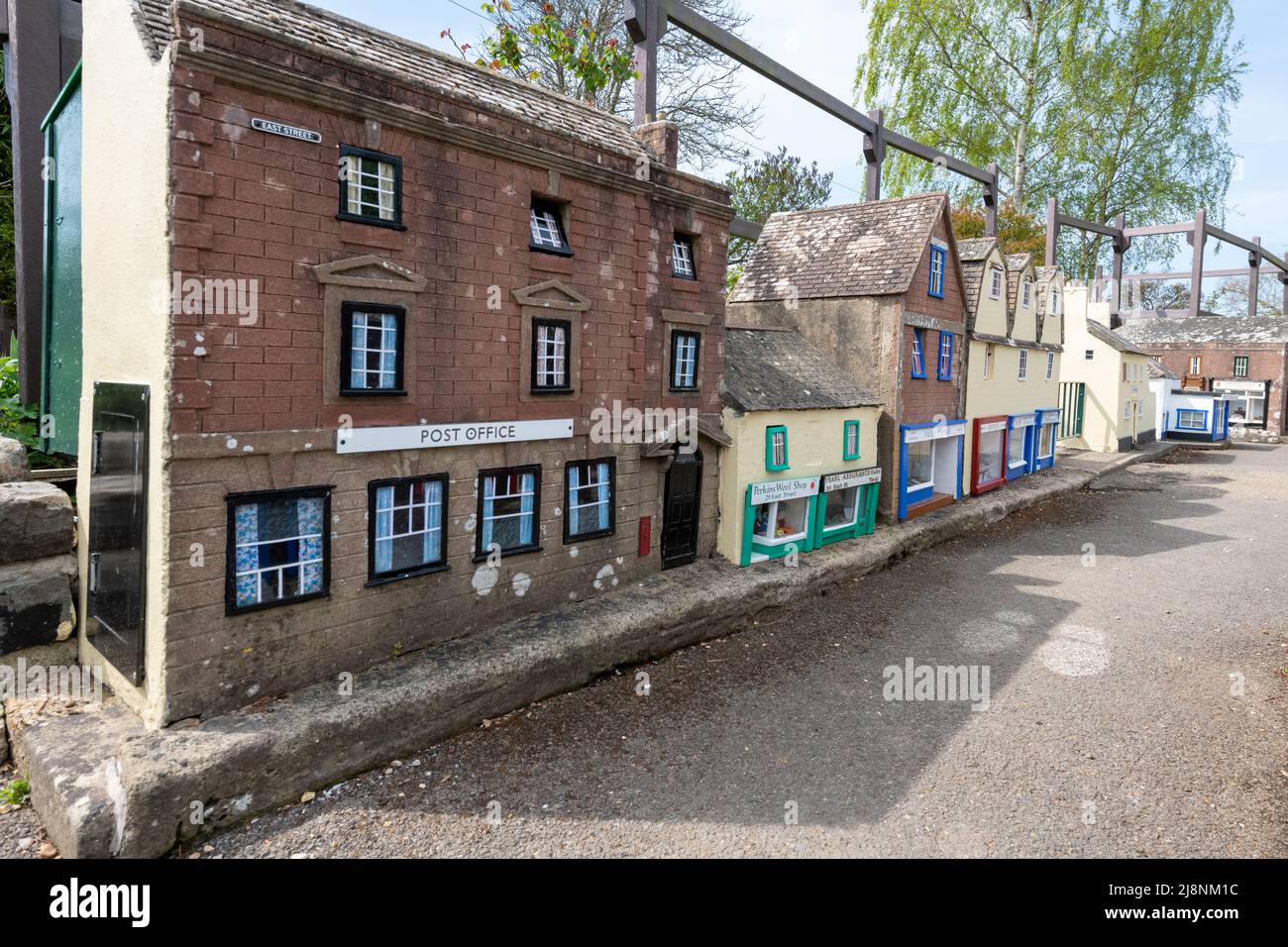 Wimborne.Dorset.United Kingdom.April 20tth 2022.View of a street in ...