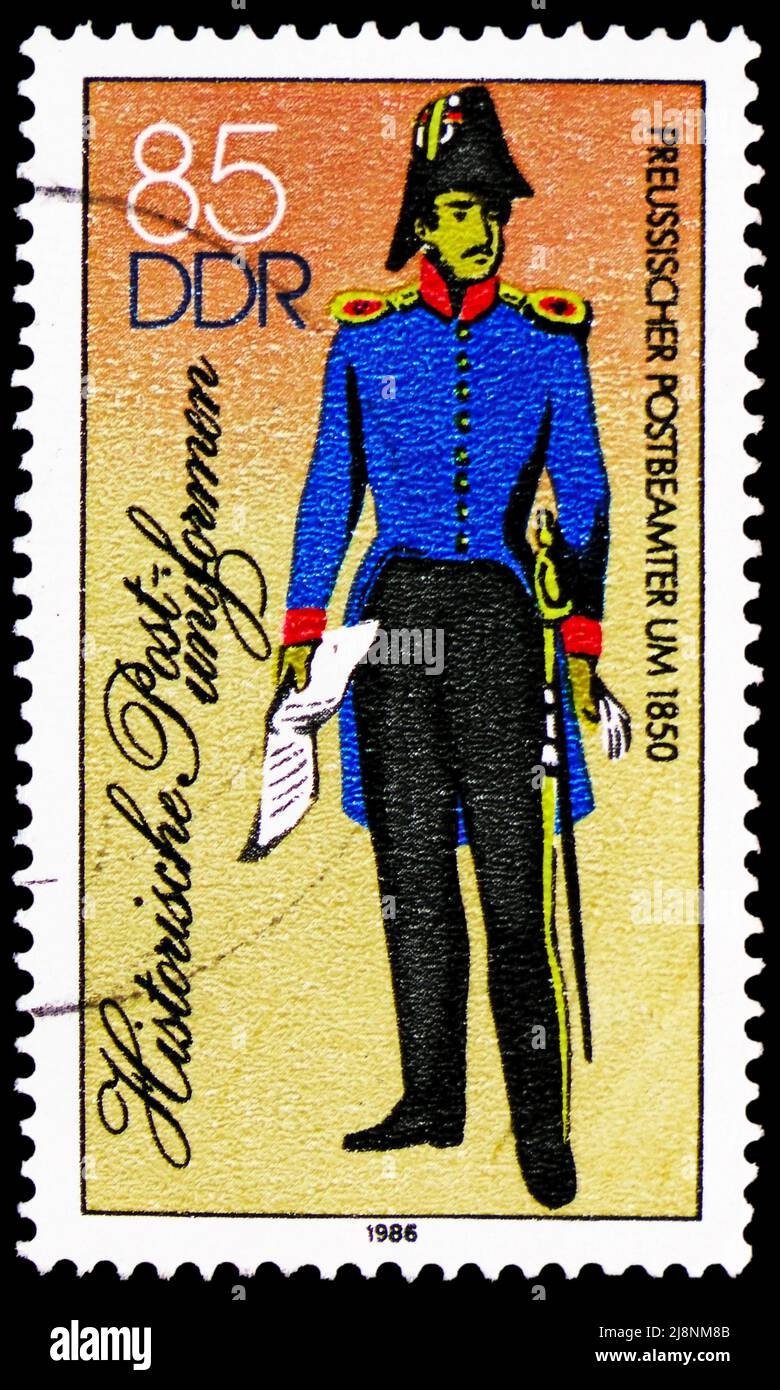 MOSCOW, RUSSIA - MAY 14, 2022: Postage stamp printed in Germany shows ...