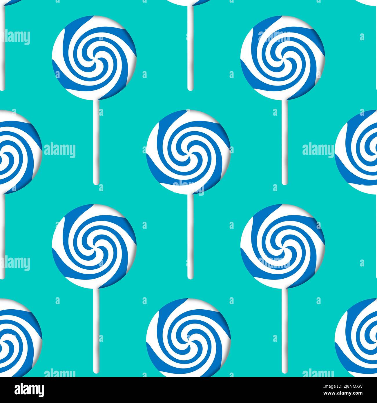 Kids cartoon seamless lollipop candy pattern for fabrics and packaging ...