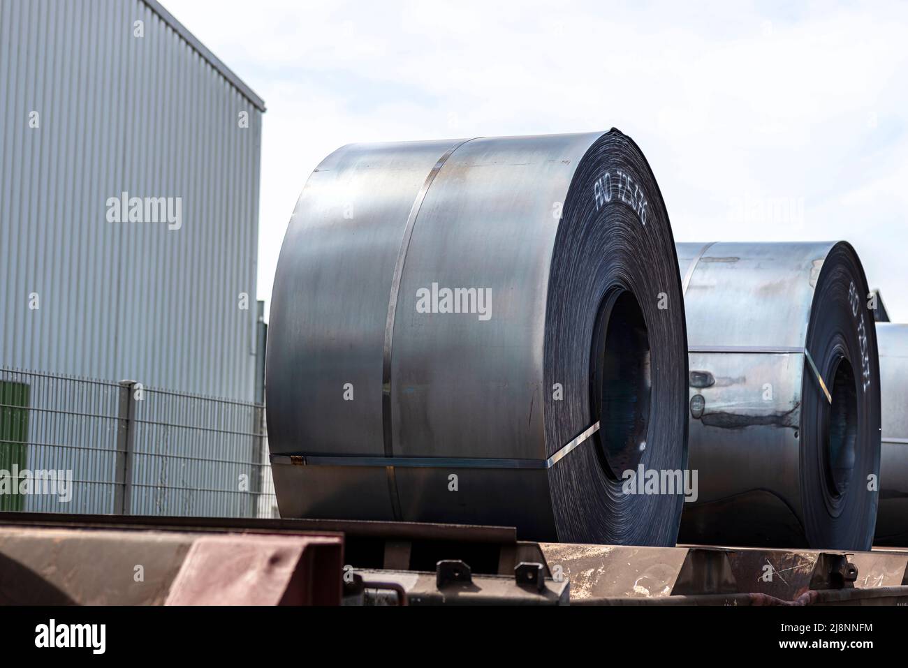 Stack of large rolls of sheet metal hi-res stock photography and images ...