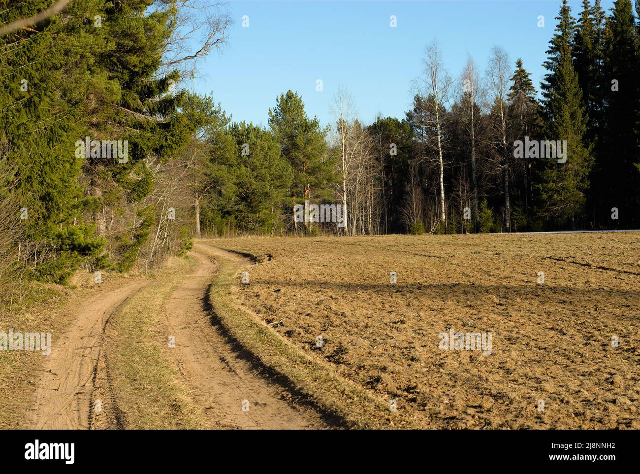 Empty field path hi-res stock photography and images - Alamy