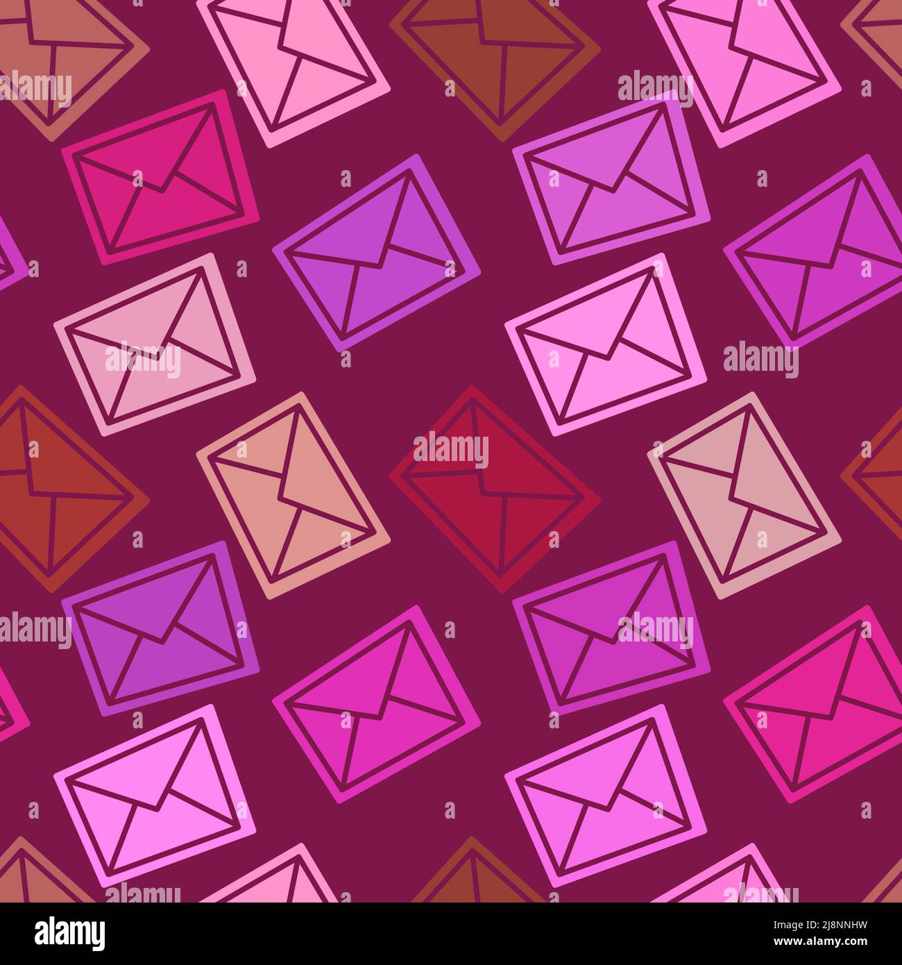 Kids letter seamless envelope pattern for fabrics and packaging and ...