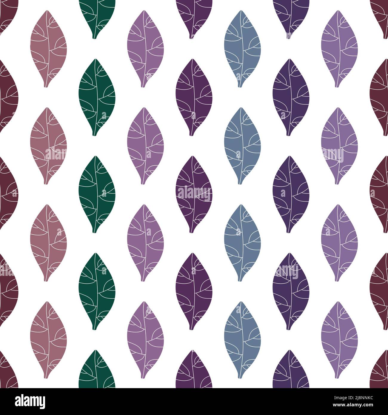 Floral seamless leaves branches pattern for fabrics and packaging and ...