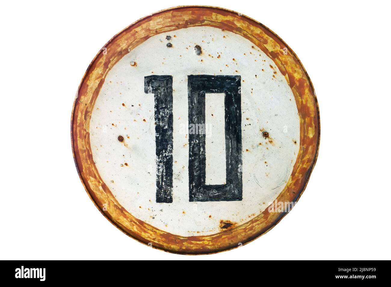 10 km h traffic sign Cut Out Stock Images & Pictures - Alamy