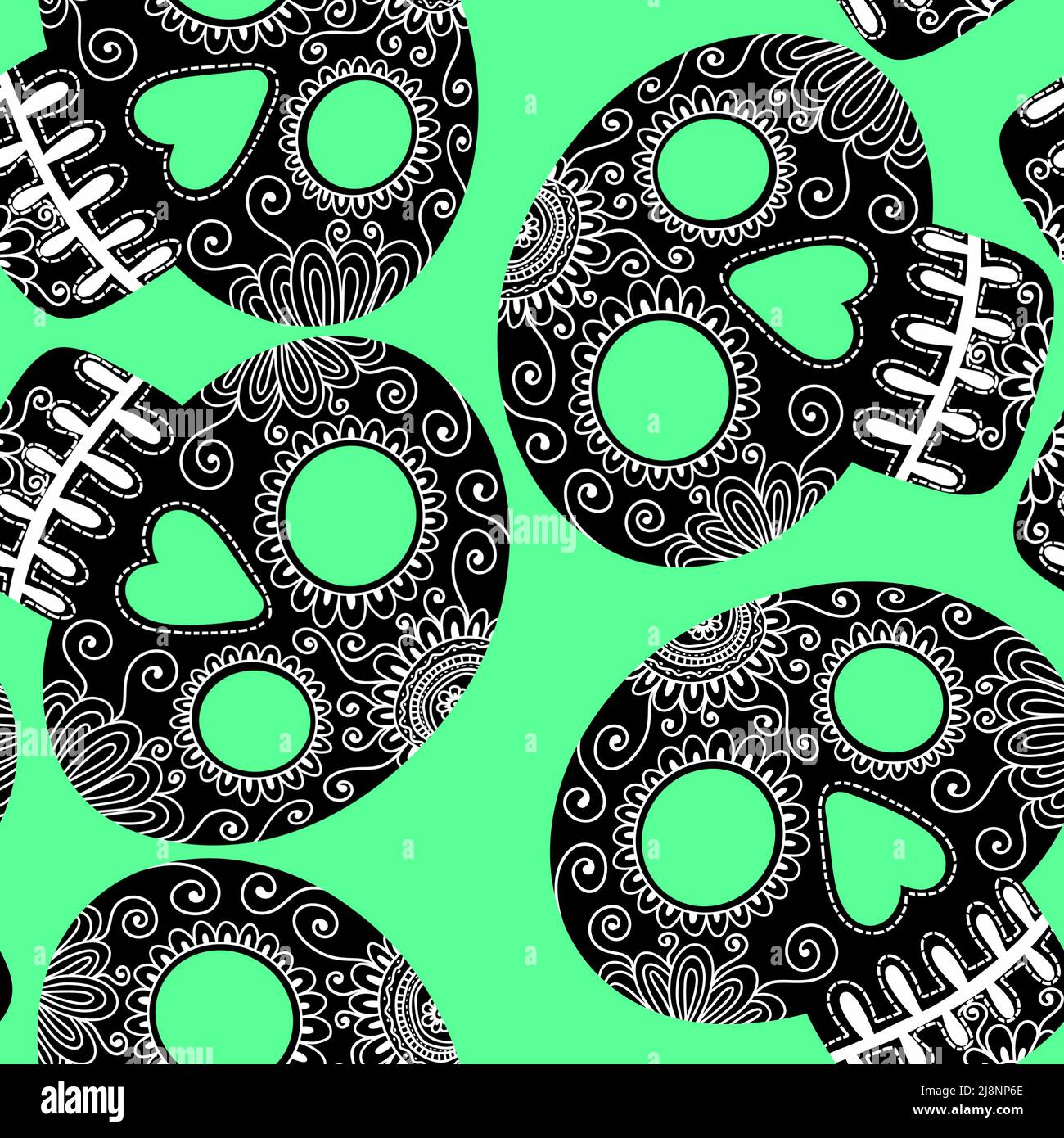 Halloween seamless scull pattern for fabrics and textiles and packaging ...