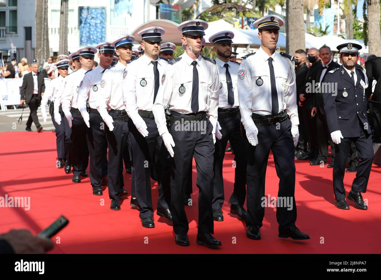 May 17, 2022, Cannes, Cote d'Azur, France: Police makes its entrance ahead of the 'Final Cut ...