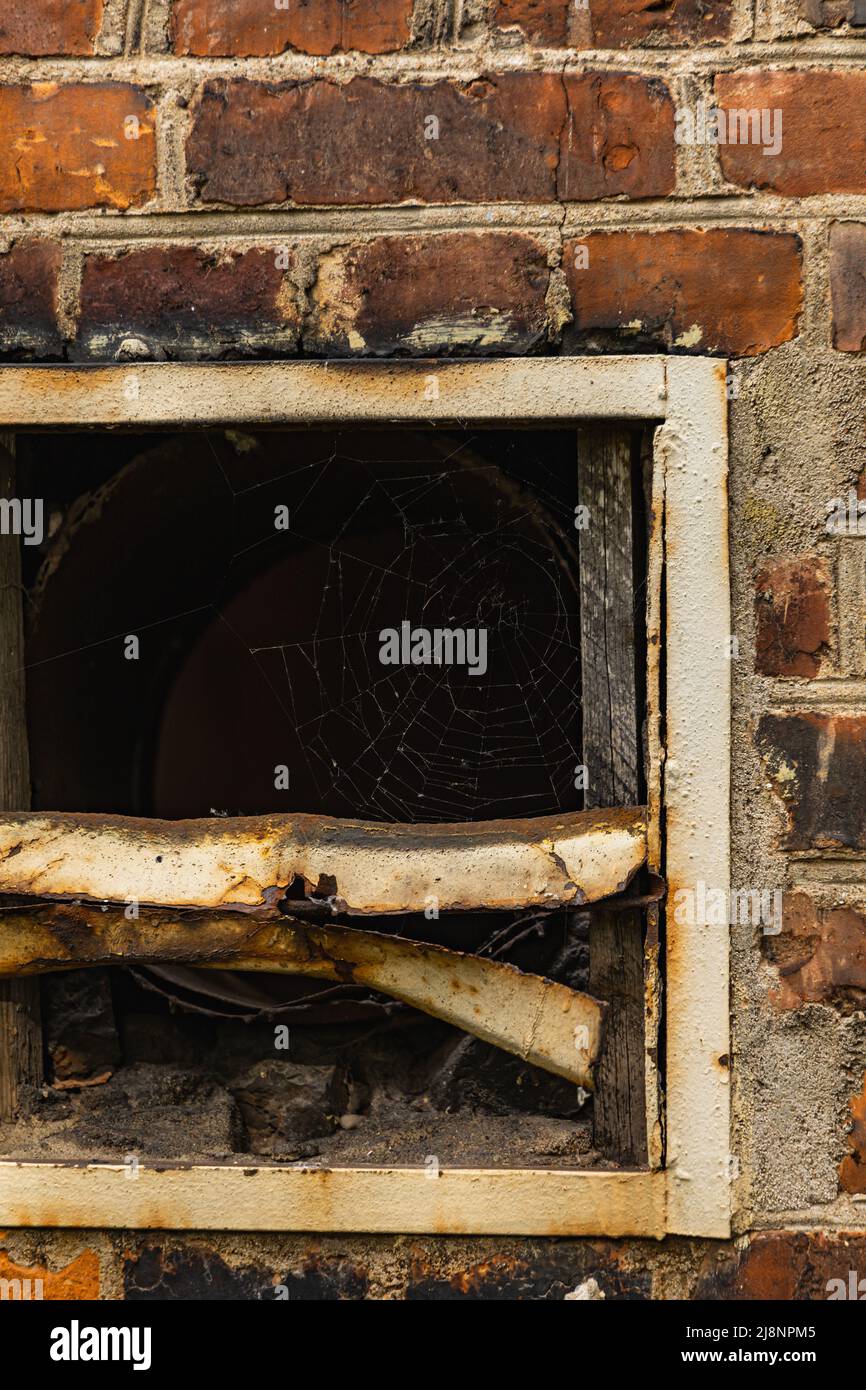 Constructions and interiors of old boiler building Stock Photo - Alamy