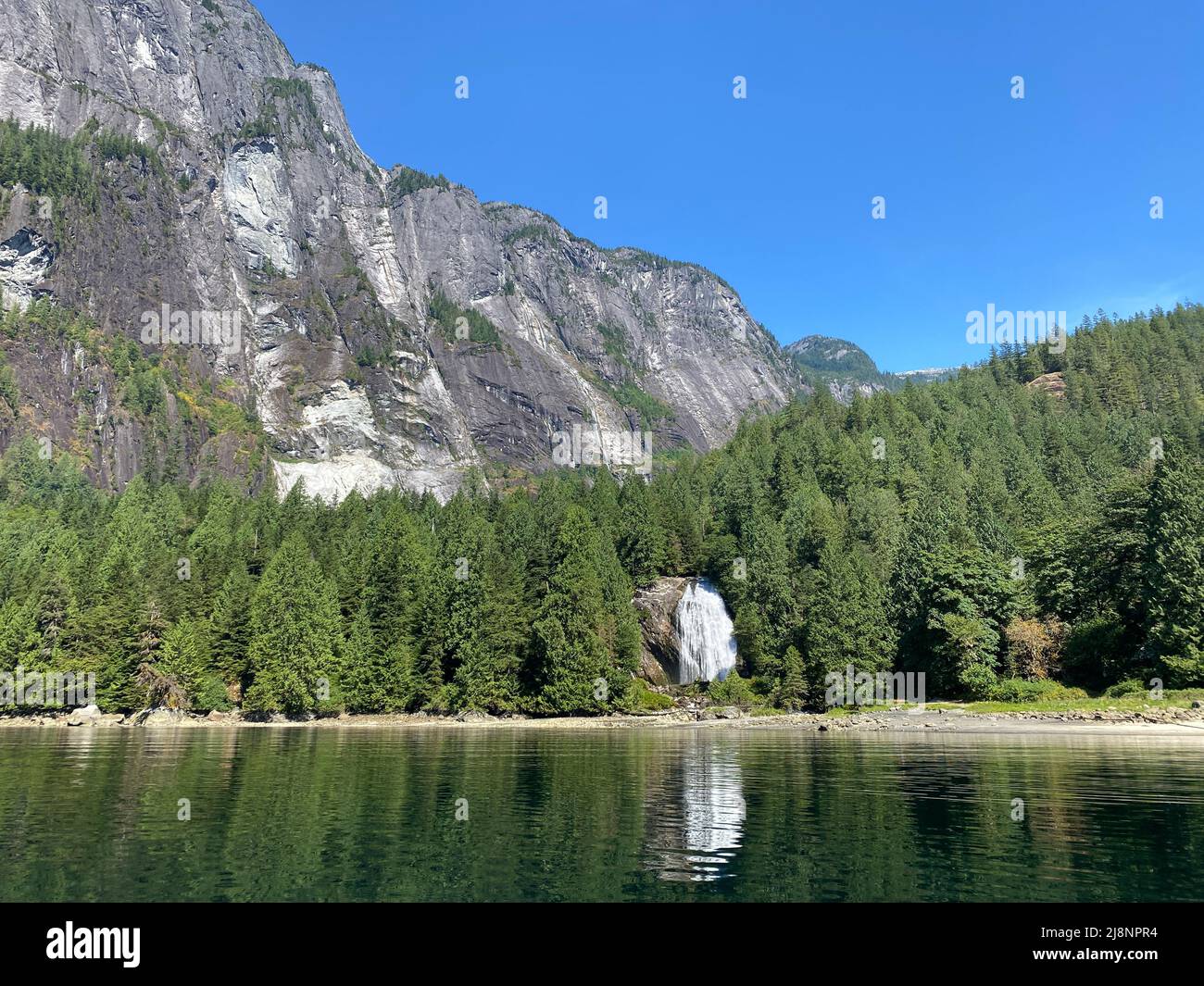 An incredible view of Chatterbox Falls at Princess Louisa Inlet with ...