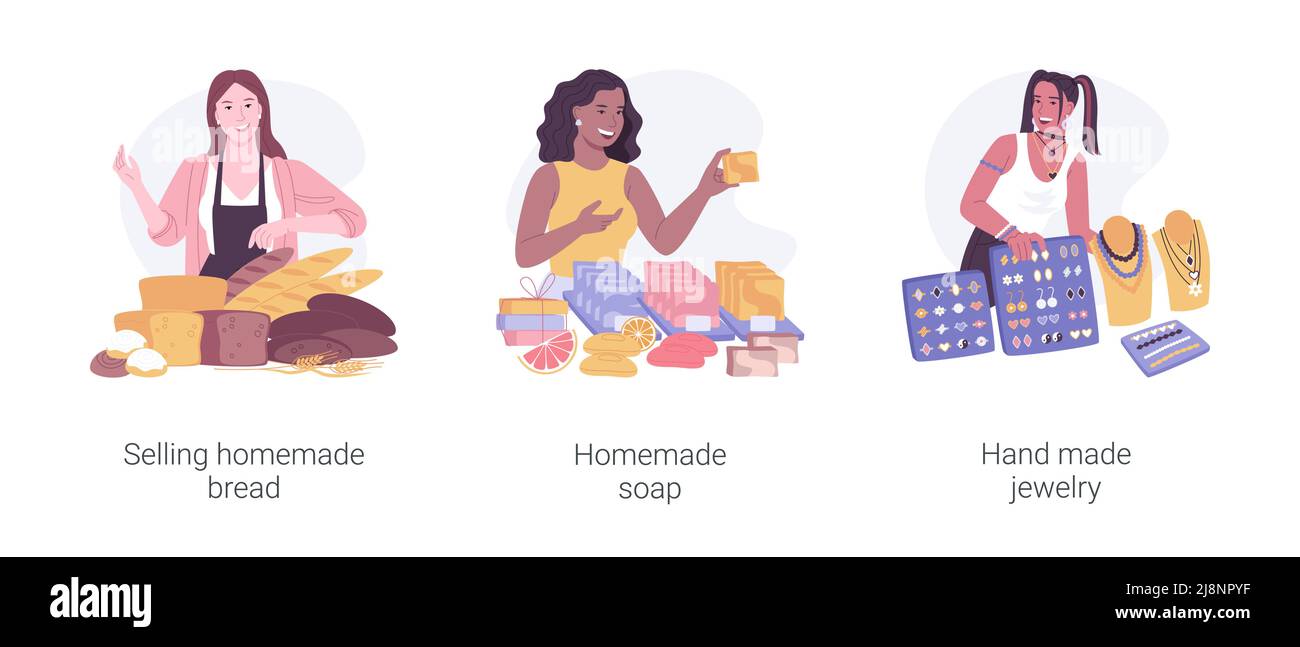 Handicraft selling Stock Vector Images - Alamy