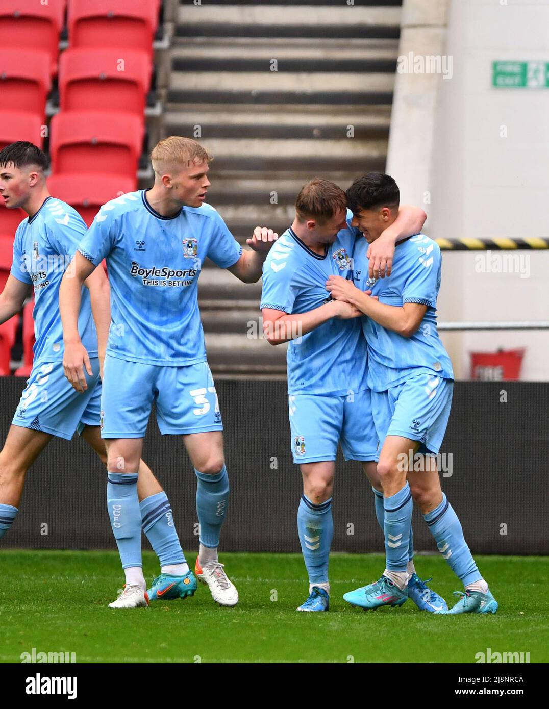Coventry City's U23's Marco Rus celebrates his goal during the ...