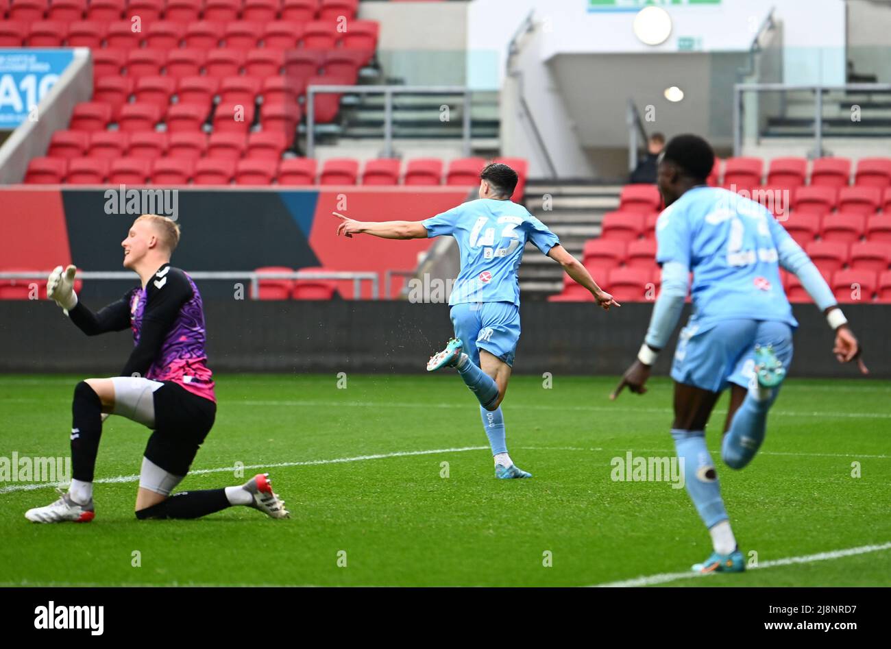 Coventry City's U23's Marco Rus celebrates his goal during the ...