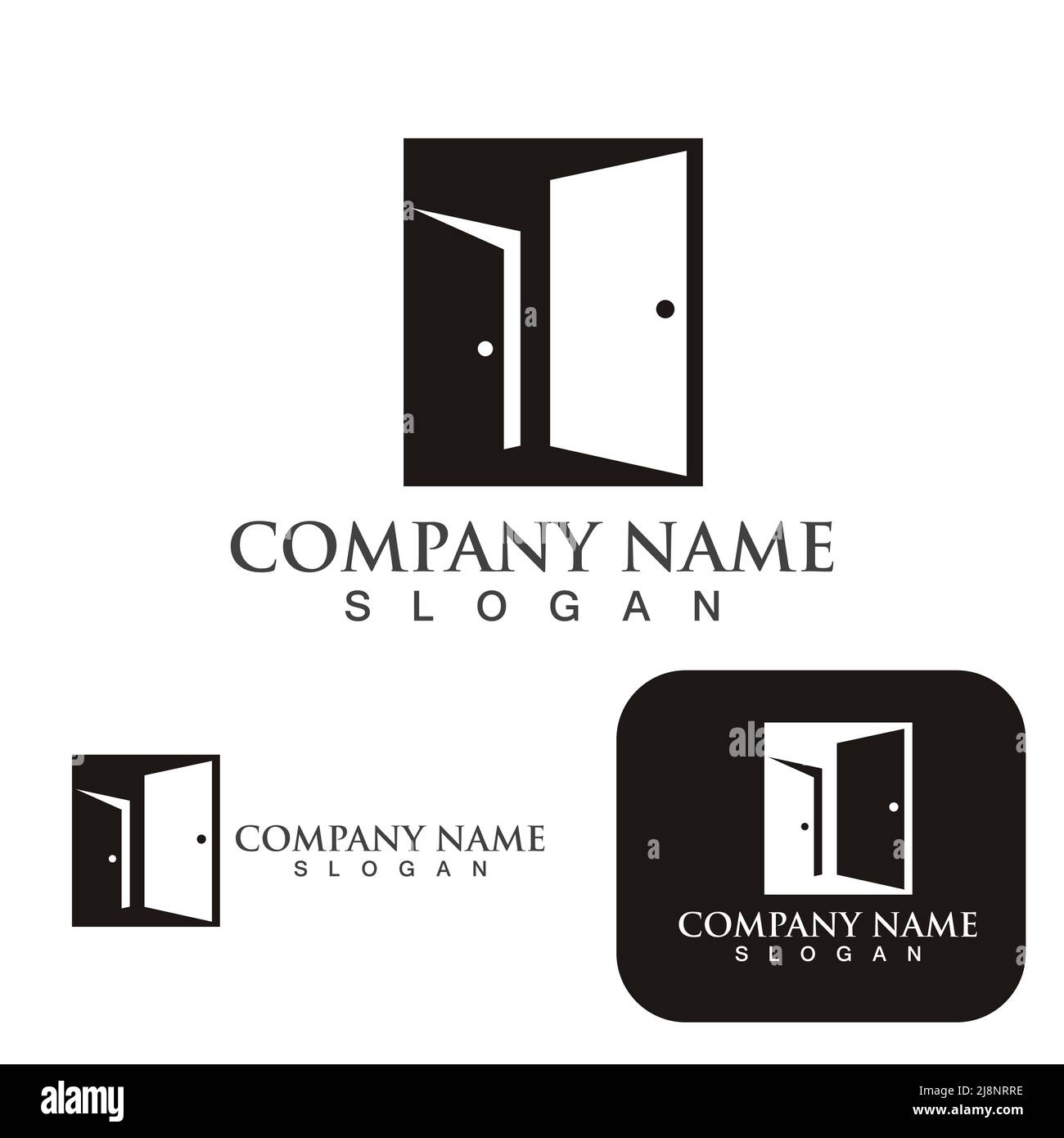 Door logo and symbol vector Stock Vector Image & Art - Alamy