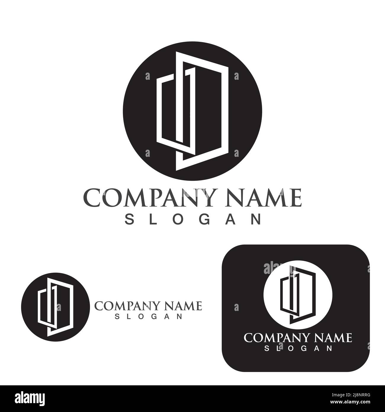 Door logo and symbol vector Stock Vector Image & Art - Alamy