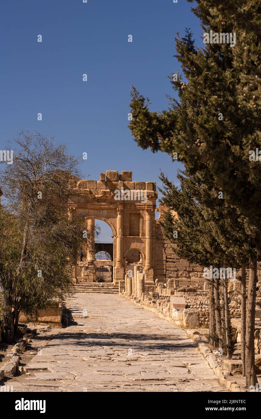Ruins of the ancient Sufetula town, modern Sbeitla, Tunisia Stock Photo ...