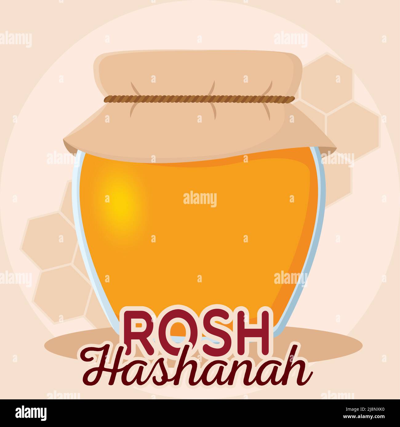 Poster honey rosh hashanah vector illustration Stock Vector Image & Art ...