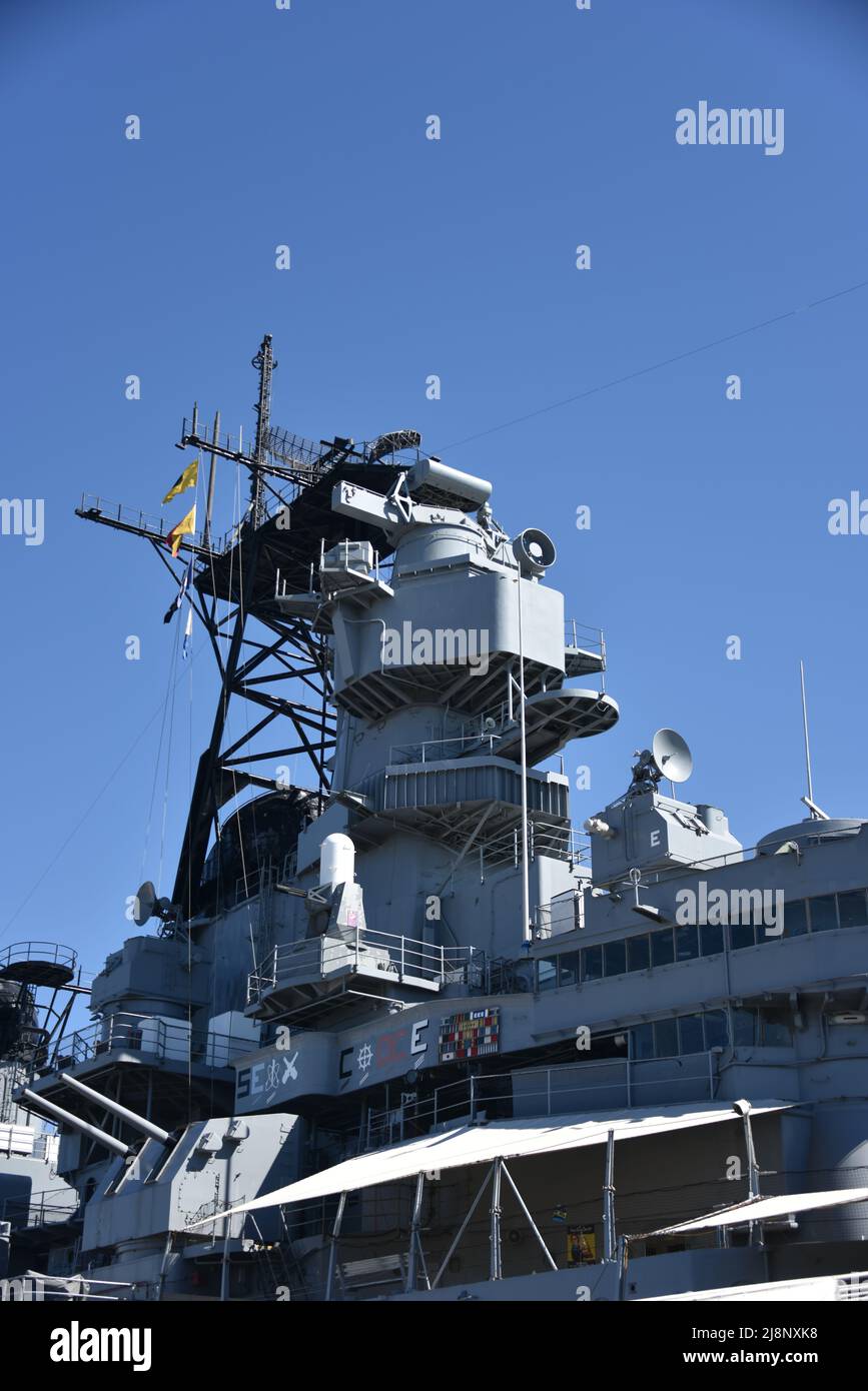 San Pedro, CA. USA. 2/28/2022. U.S.S. Iowa BB-61. U.S. Iowa BB-61 ...