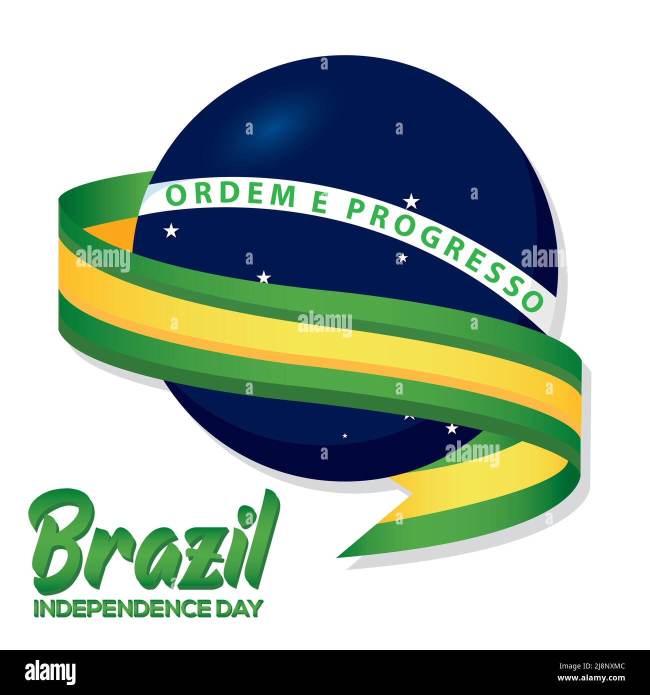 Poster symbol flag brazil independence vector illustration Stock Vector ...