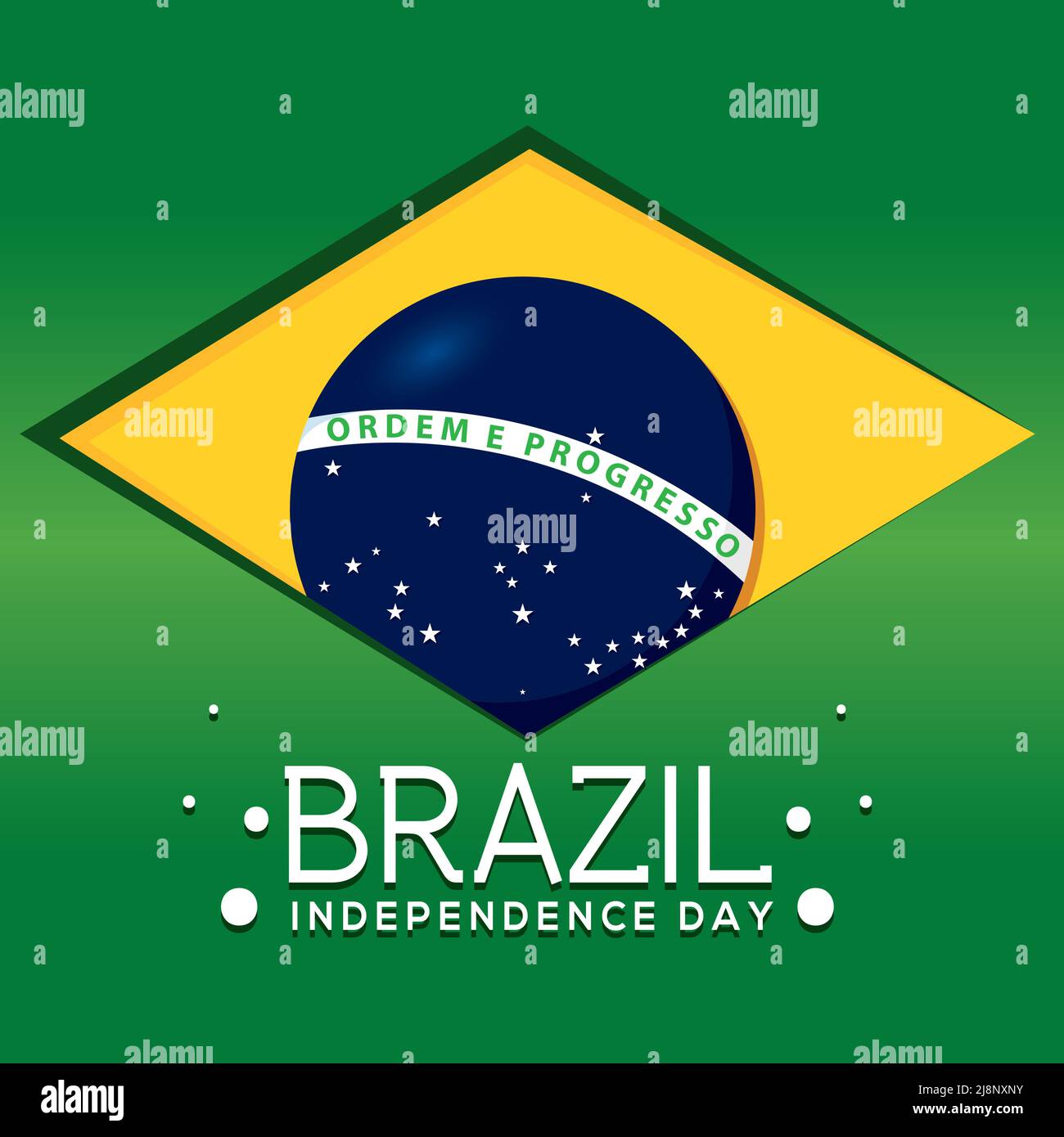 Poster flag brazil independence vector illustration Stock Vector Image ...