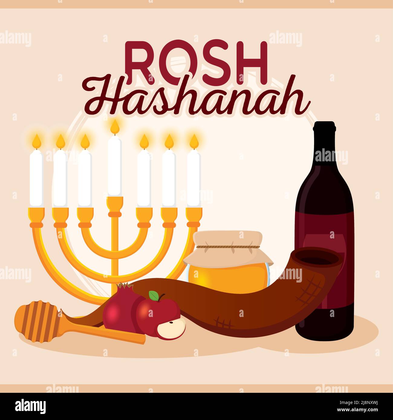 Rosh hashanah table Stock Vector Images - Alamy