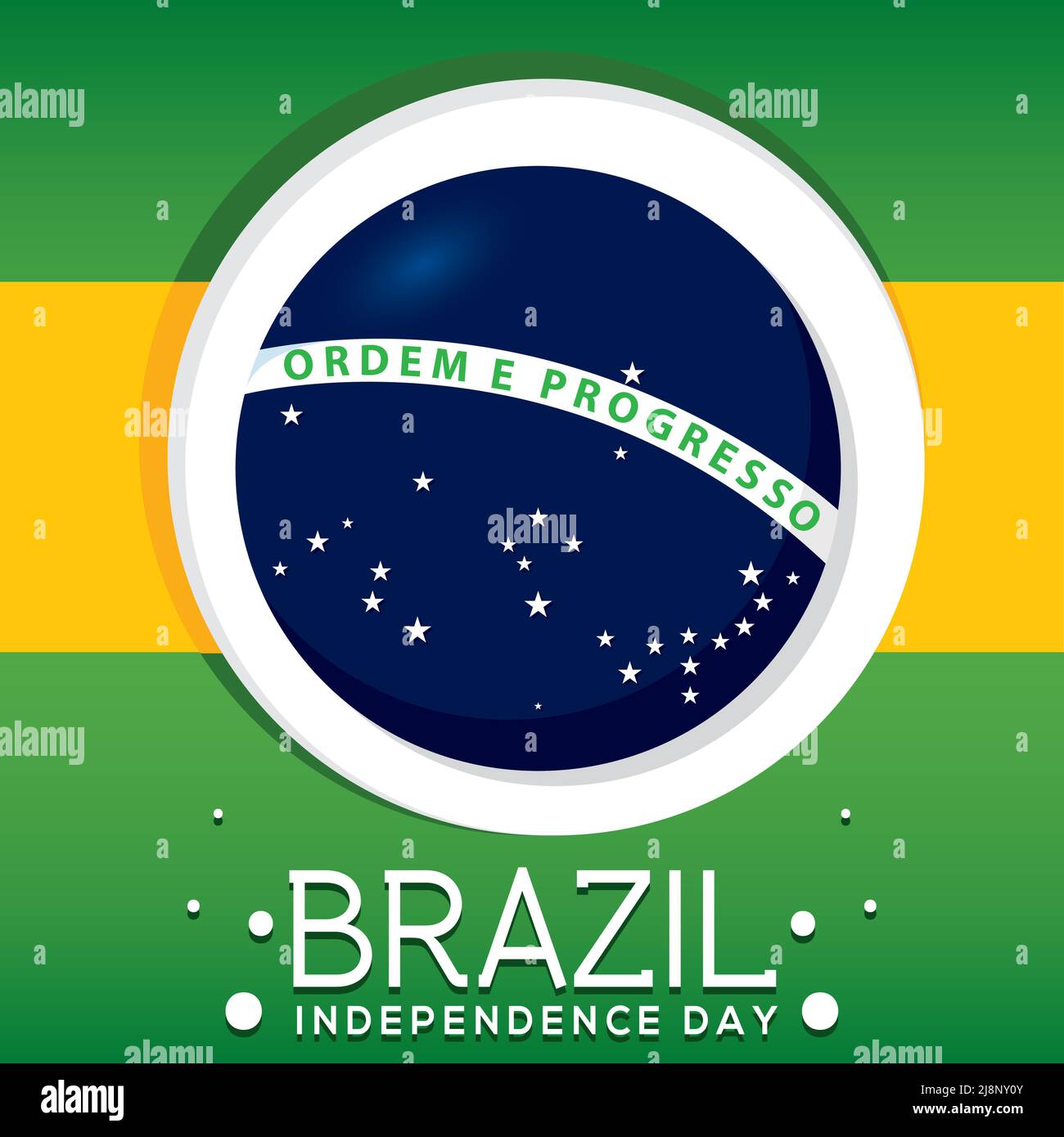 Poster circle flag brazil independence vector illustration Stock Vector ...