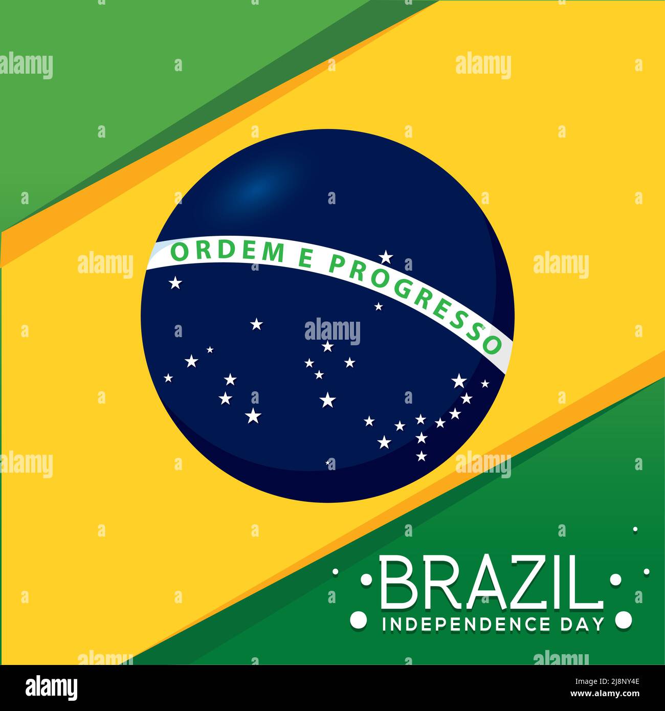 Poster diagon flag brazil independence vector illustration Stock Vector ...