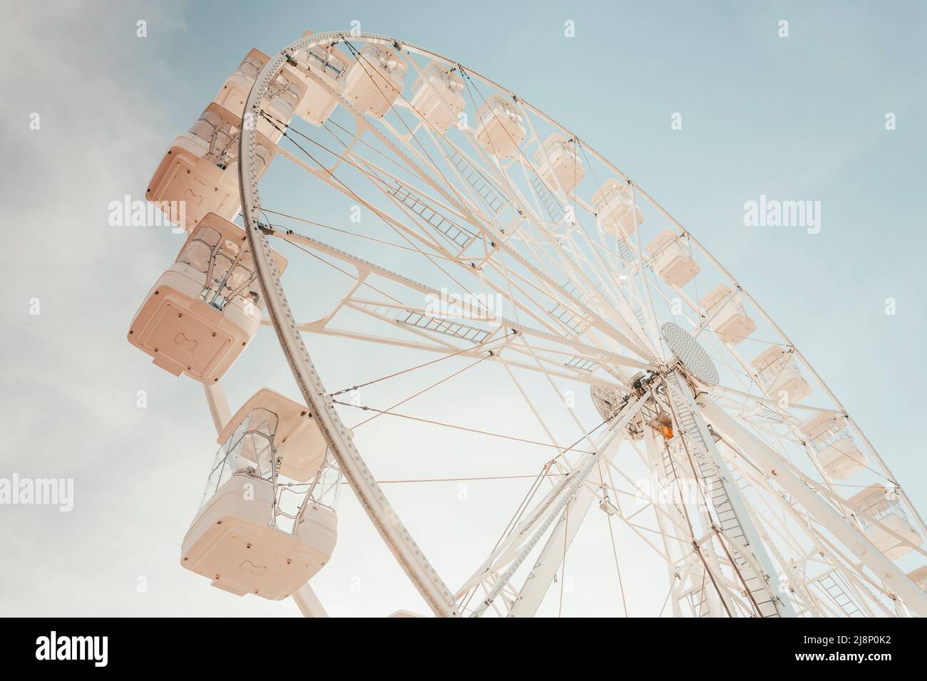 Vintage toned image of a ferris wheel on an amusement park Stock Photo ...