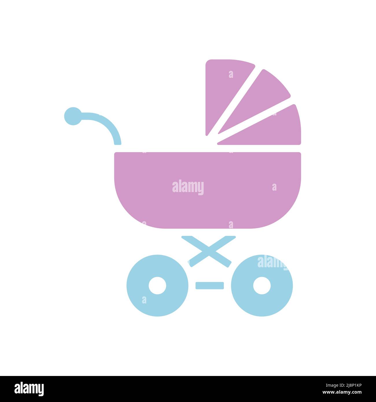 Stroller baby, carriage vector glyph icon. Graph symbol for children ...