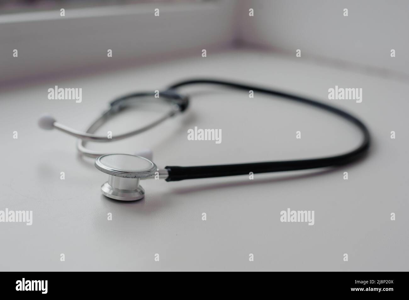 Stethoscope on a white background. Medical stethoscope on white ...