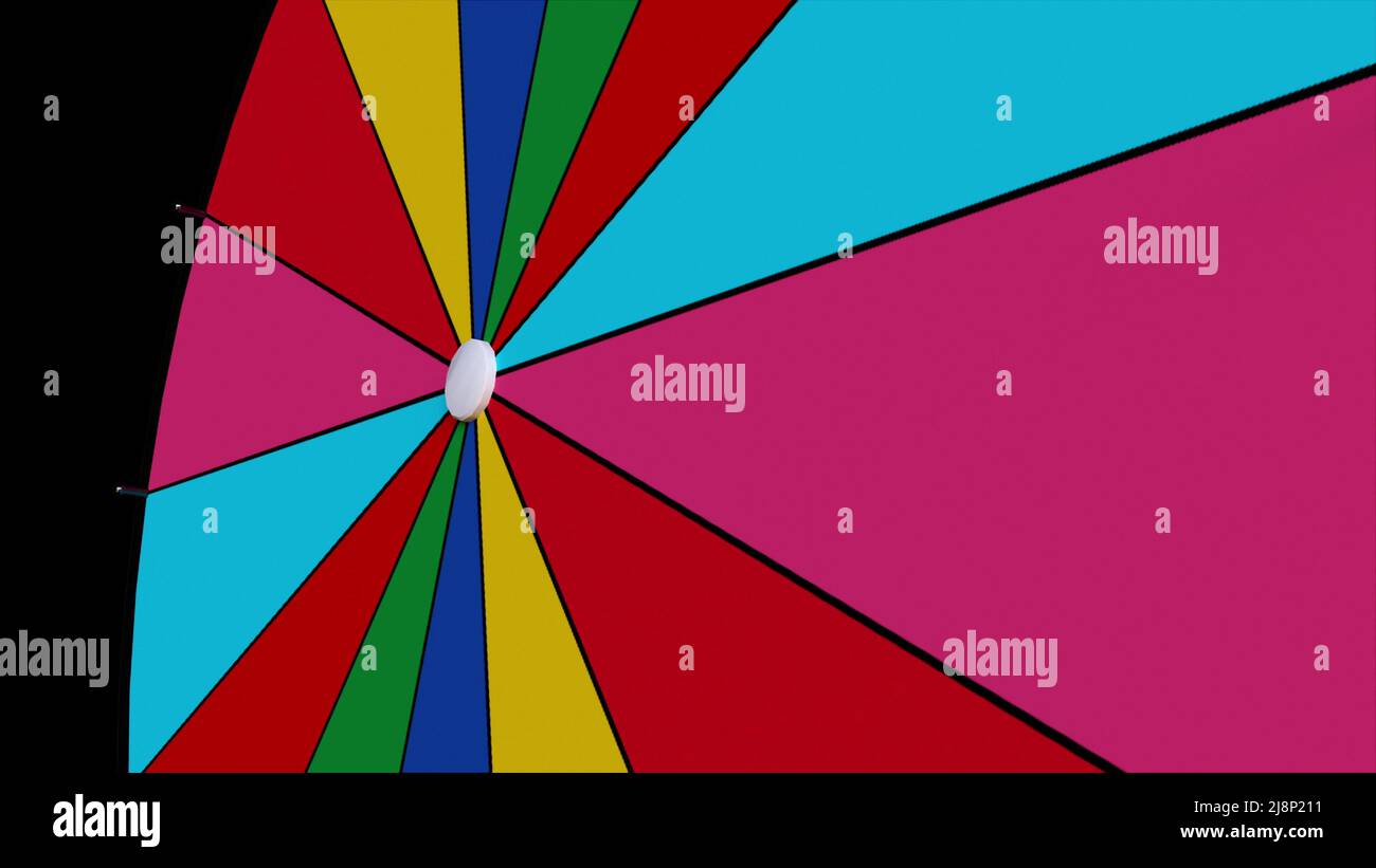 Spinning fortune wheel. Computer generated 3d render Stock Photo - Alamy