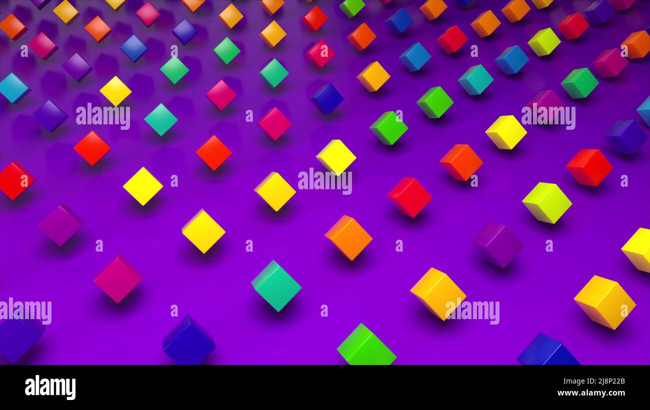 Rotation cubes. Computer generated 3d render Stock Photo - Alamy