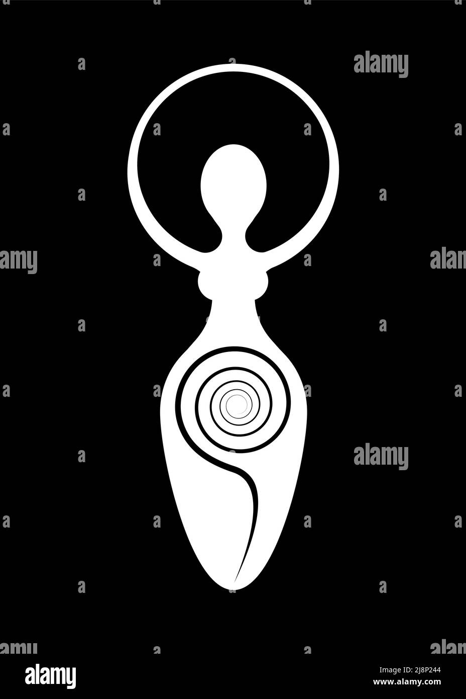 Wiccan Woman Logo, spiral goddess of fertility, Pagan Symbols, cycle of ...